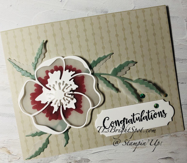 Stampin’ Up! Poppies Congratulations | TLsBrightSpot