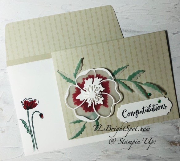 Stampin’ Up! Poppies Congratulations | TLsBrightSpot