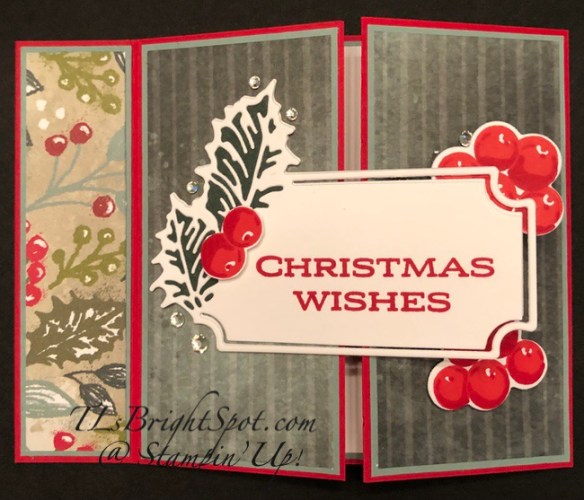 Stampin’ Up! Book-Binding Gatefold Card | TLsBrightSpot