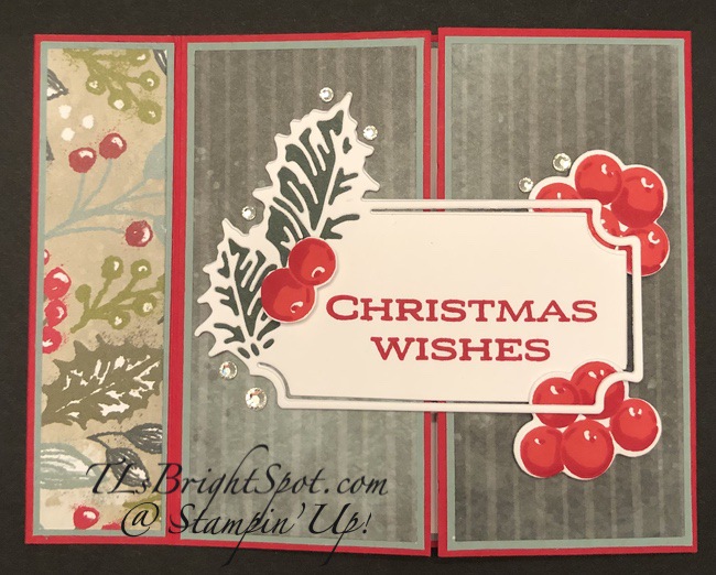 Stampin’ Up! Book-Binding Gatefold Card | TLsBrightSpot