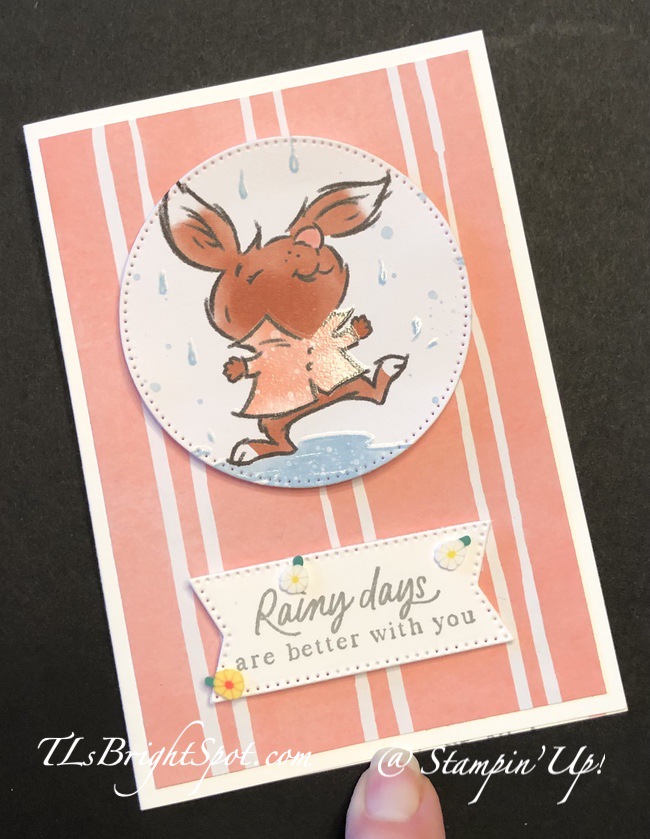Stampin’ Up! Playing in the Rain Note Card | TLsBrightSpot