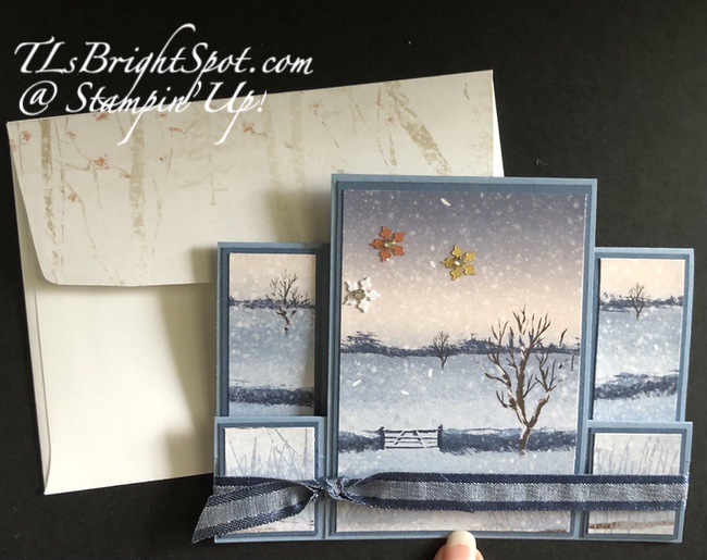 Stampin’ Up! Center Step Fold Card with One Horse Open Sleigh DSP ...