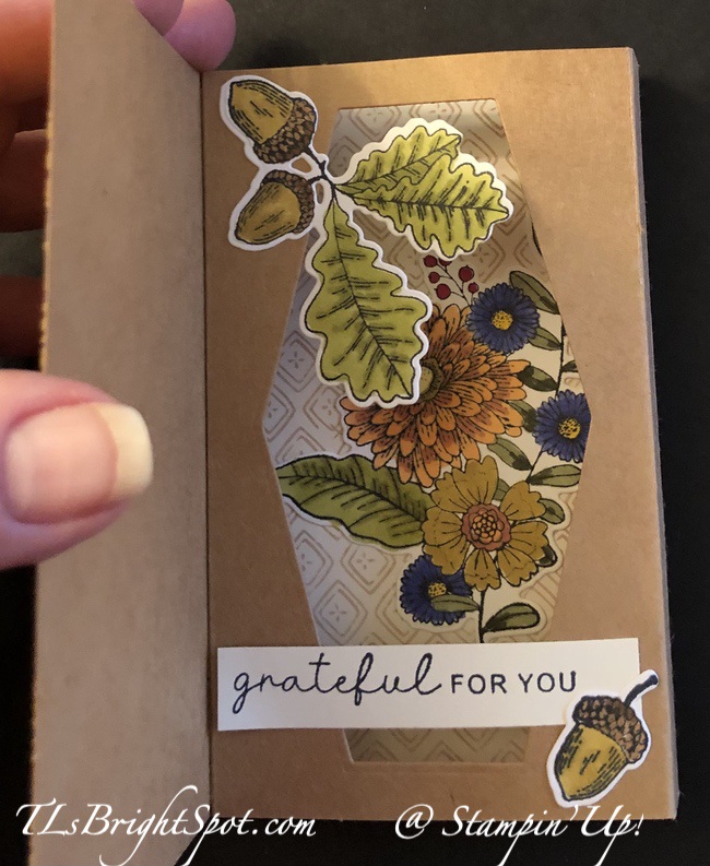 Stampin’ Up! Kraft Note Card as Pop Up Shadow Box