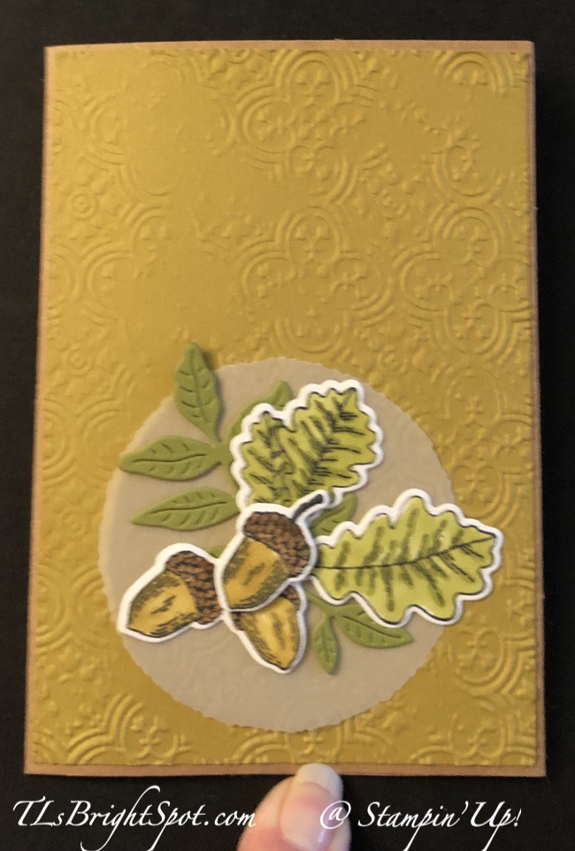 Stampin’ Up! Kraft Note Card as Pop Up Shadow Box