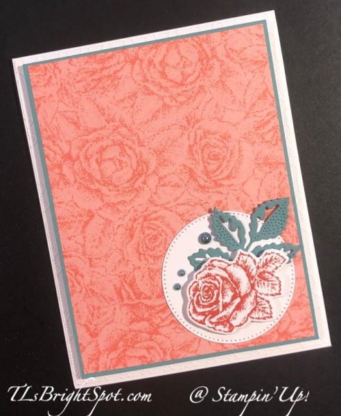 Stampin’ Up! Stippled Roses in Calypso Coral