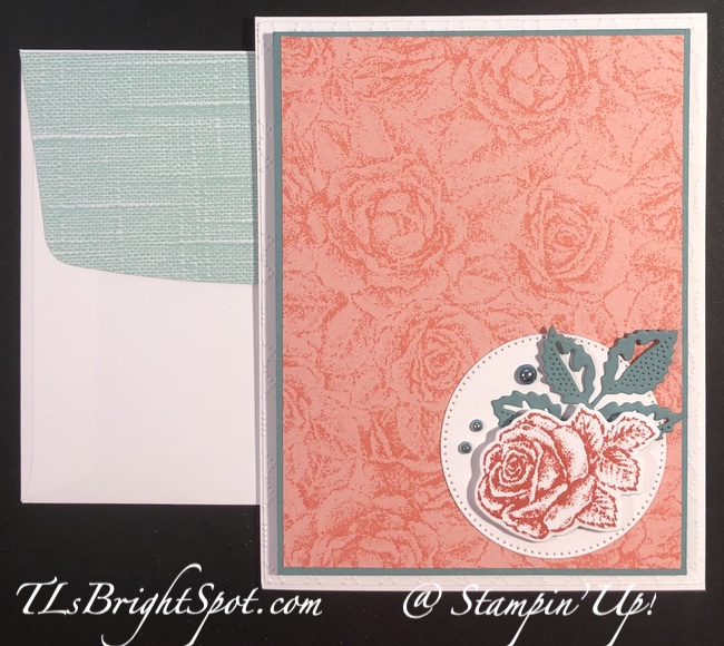 Stampin’ Up! Stippled Roses in Calypso Coral