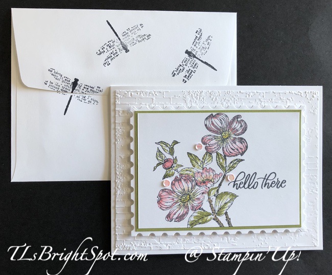 Stampin’ Up! Detailed Dogwood Hello Card | TLsBrightSpot