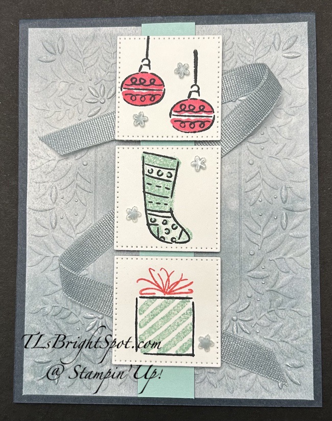 Stampin’ Up! Gift of Joy & Peaceful Garden Christmas Card | TLsBrightSpot