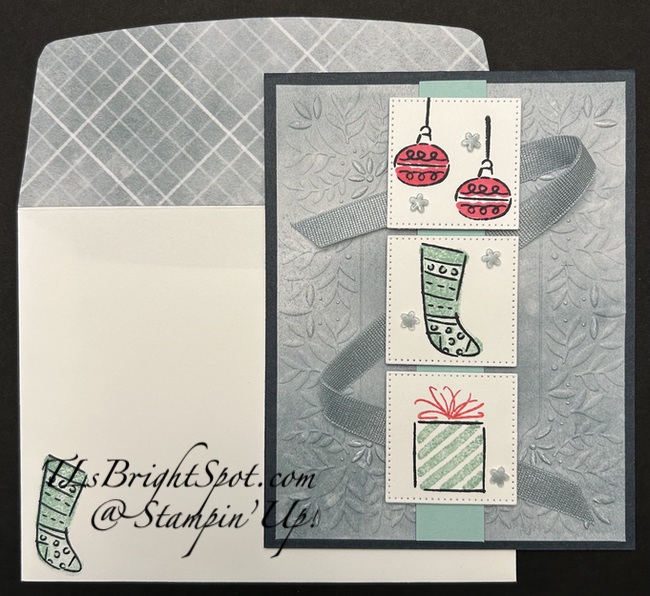 Stampin’ Up! Gift of Joy & Peaceful Garden Christmas Card | TLsBrightSpot