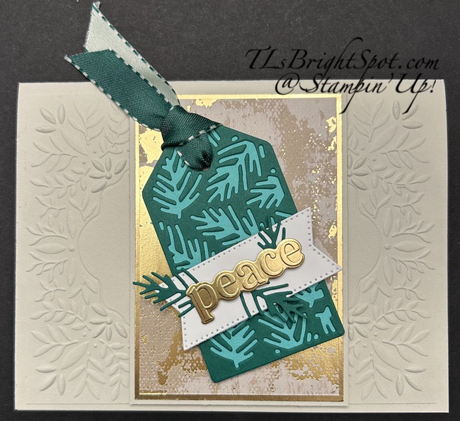 Stampin’ Up! Patterned Tags Dies Christmas Card | TLsBrightSpot