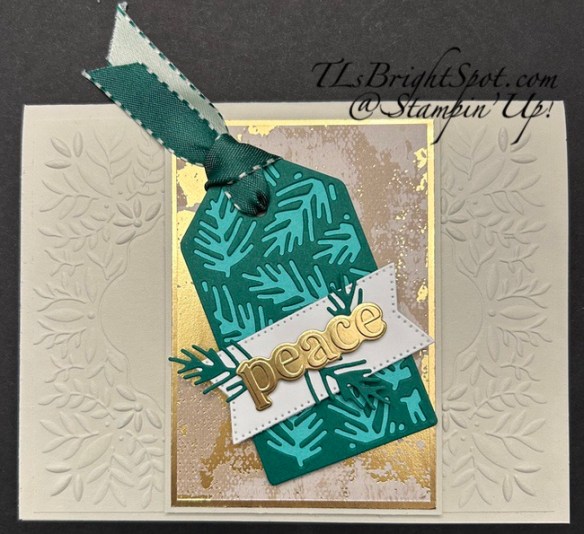 Stampin’ Up! Patterned Tags Dies Christmas Card | TLsBrightSpot