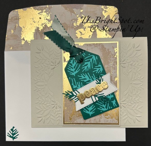 Stampin’ Up! Patterned Tags Dies Christmas Card | TLsBrightSpot