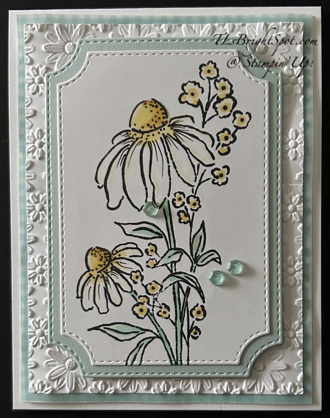 Stampin’ Up! Mixed Florals with Lazy Daisy Embossing Folder | TLsBrightSpot